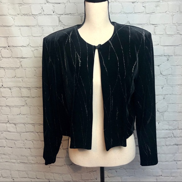 Julie Stevens | Jackets & Coats | Vintage Julie Stevens Velvet Glitter ...